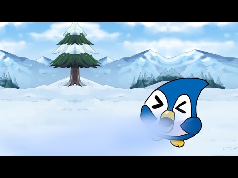 Dynamons world animation pengoo playing in the snow - YouTube