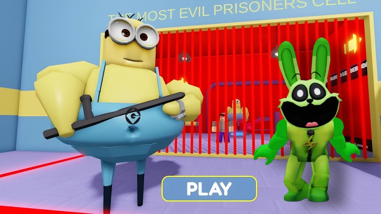 🏰 MINIONS BARRY'S PRISON RUN! (OBBY!) - HOPPY HOPSCOTCH VS DESPICABLE ...