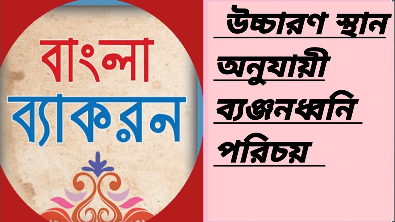 ব্যঞ্জন ধ্বনির পরিচয়। উচ্চারণ স্থান অনুযায়ী ব্যঞ্জন ধ্বনি শ্রেণী ...