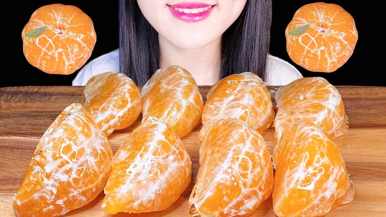 ASMR TANGERINE TANGHULU MUKBANG / 한라봉 귤 탕후루 먹방 EATING SOUNDS #tanghulu ...