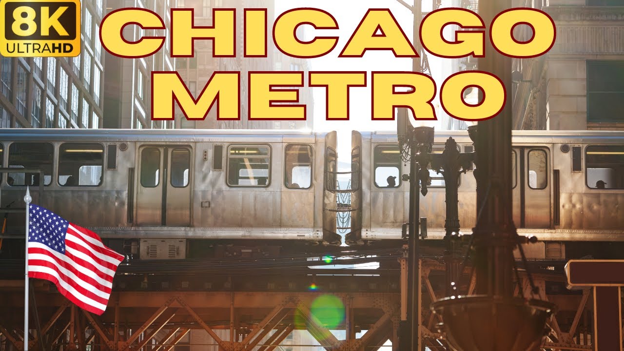 【8K】Chicago: Chicago Metro - CTA - Red, Pink & Green Lines - YouTube