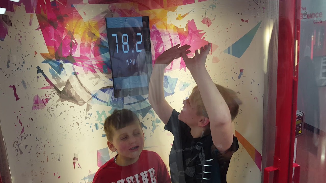 All 3 kids in one of the Tornado Machines and Rockin Jump - YouTube