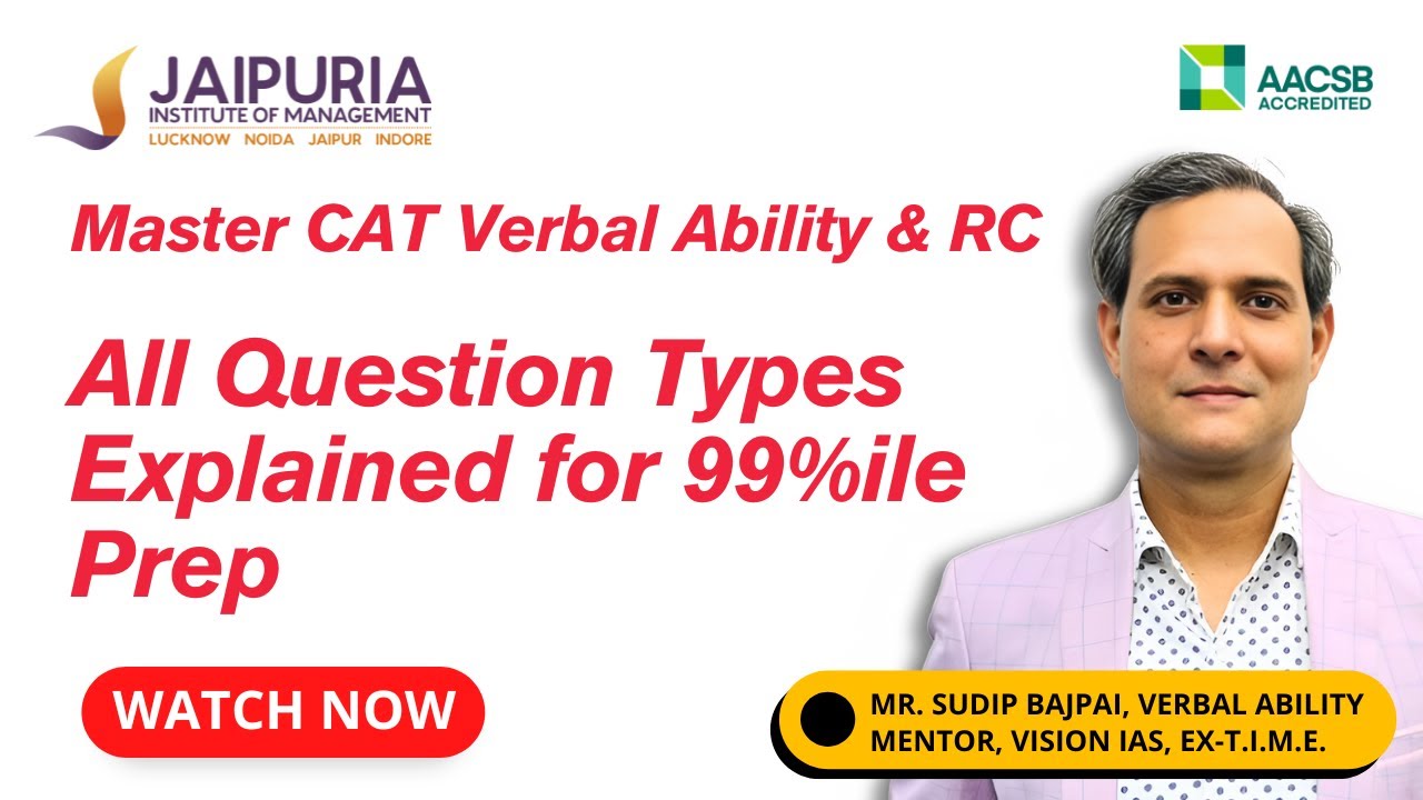 Master CAT Verbal Ability & RC | All Question Types Explained for 99 ...