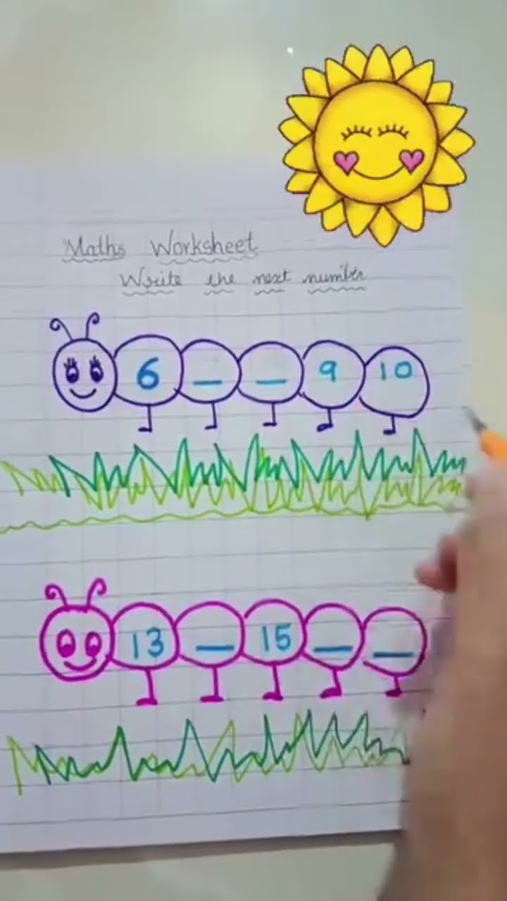 Write next number #maths #fun #art #nurseryclassfun - YouTube
