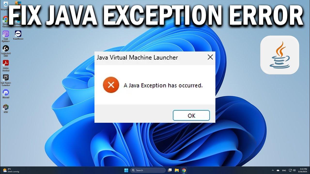How To Fix Java Exception Has Occurred - Easy Fix - YouTube