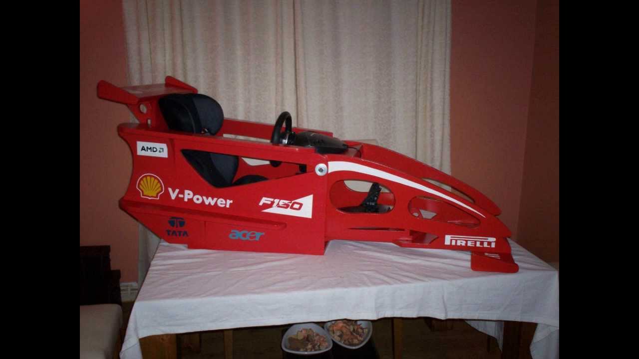 Home Made Racing Simulator, Logitech, Thrustmaster. - YouTube