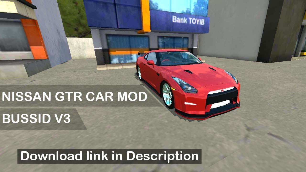 NISSAN GTR car mod for bussid v3 _ bus simulator indonesia - YouTube