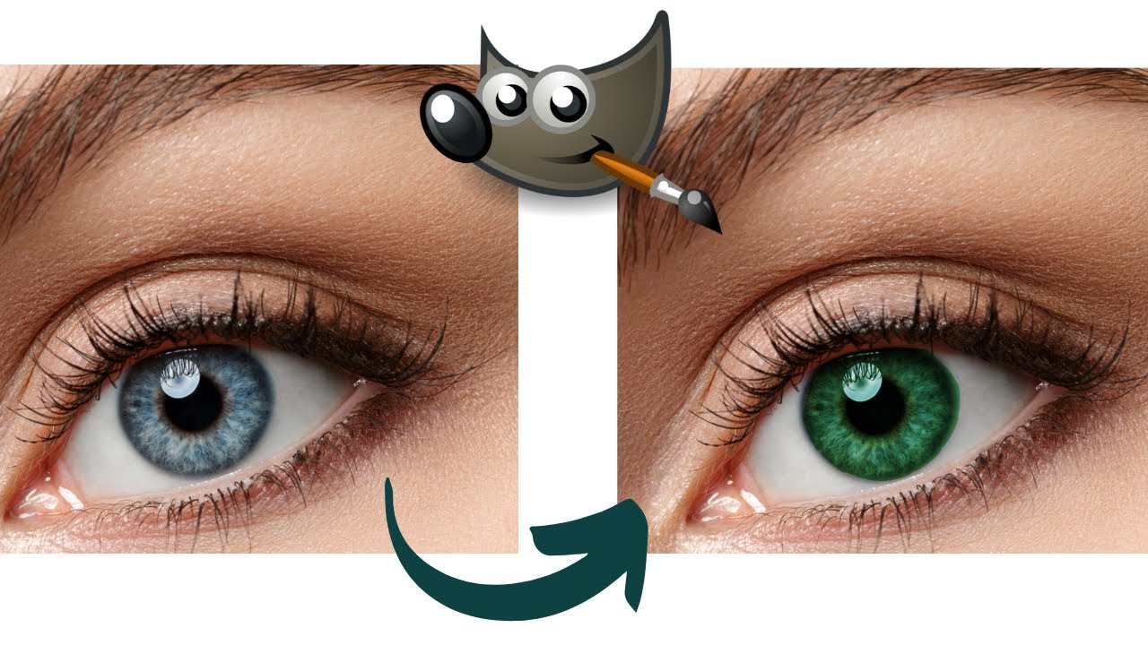 How to Change Eye Color in Gimp - YouTube