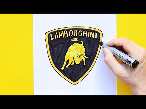 How to draw Lamborghini Bull Logo