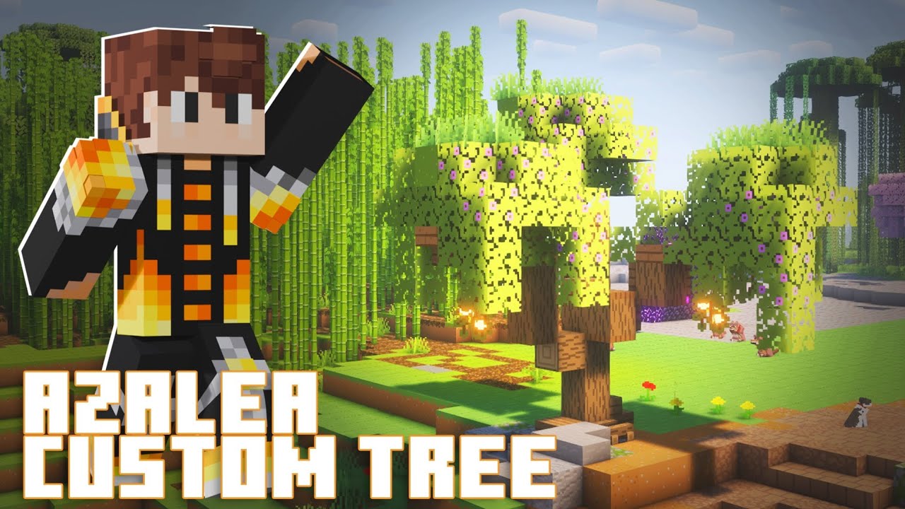 How to Build a Custom Azalea Tree!🌲#minecraft #ytshort #minecraftshort ...