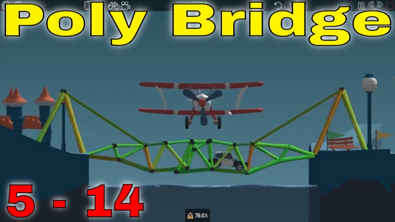 Poly Bridge level 5-14 walkthrough and gameplay - YouTube