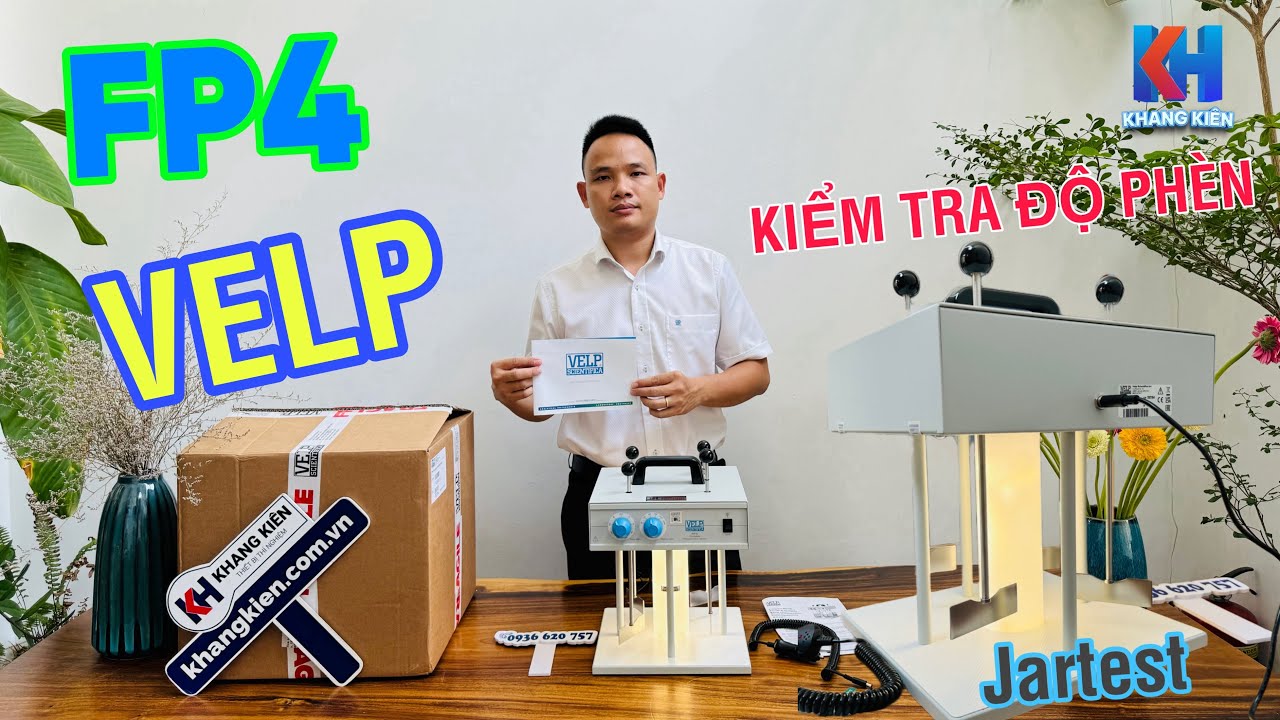 Máy khuấy kiểm tra độ phèn 4 vị trí Jartest Velp FP4 - YouTube