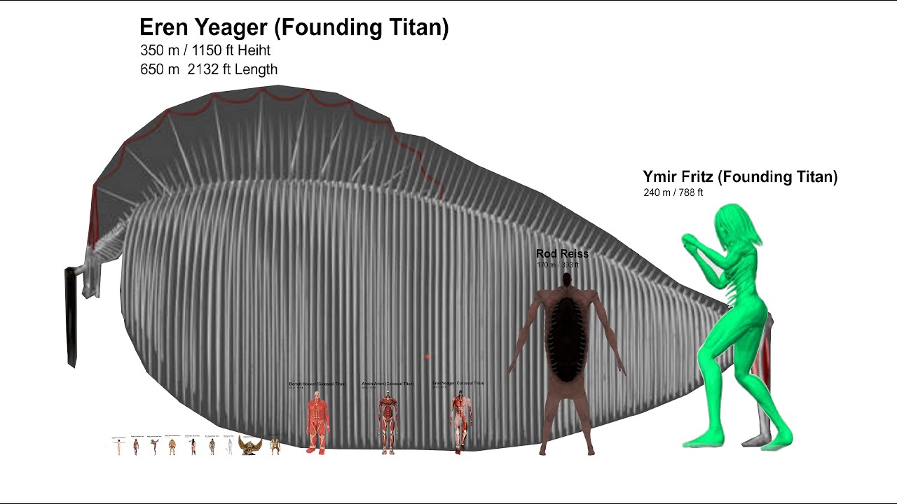 ATTACK ON TITAN Size Comparison 2024 | AbyazTW - YouTube