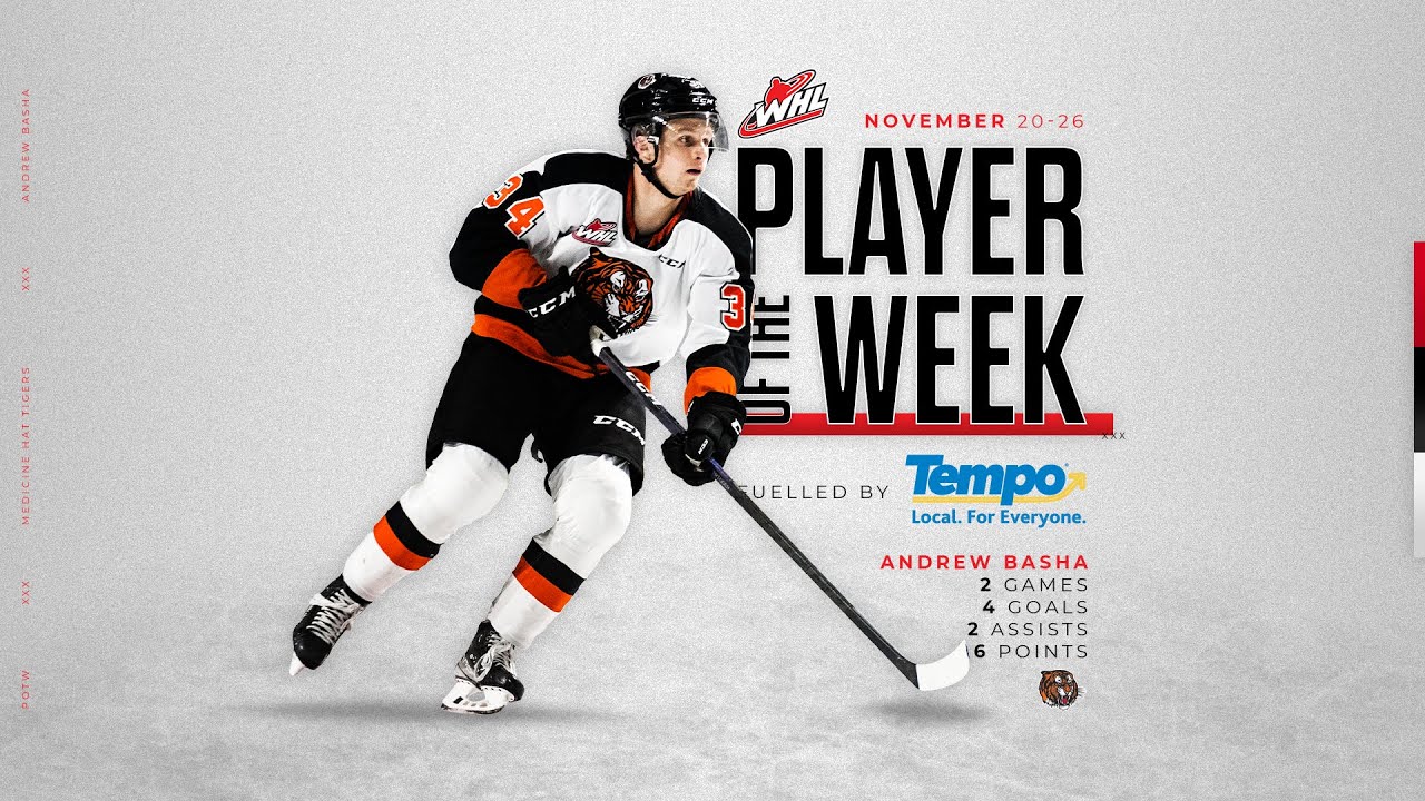 Tempo WHL Player of the Week – Andrew Basha (November 27, 2023) - YouTube