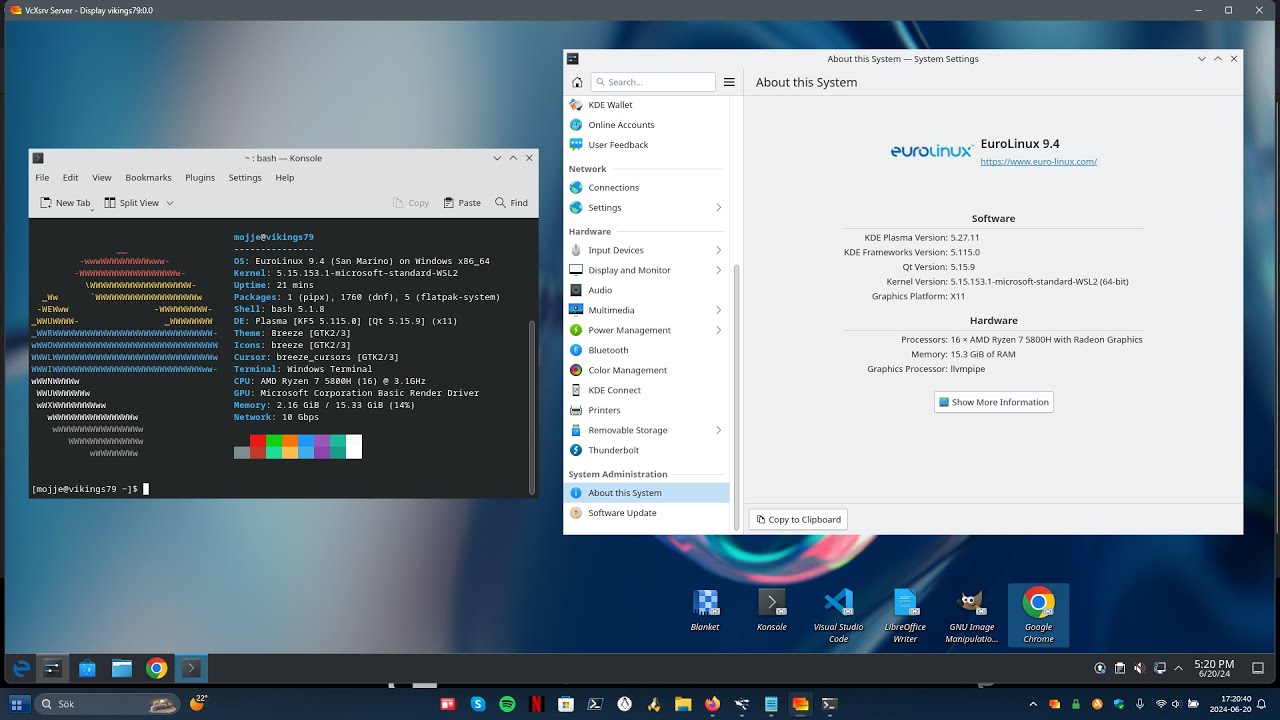 Euro Linux 9 - How to install KDE plasma via Euro Linux and windows 11 ...