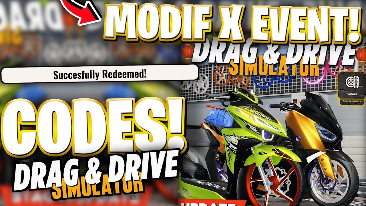 ROBLOX DRAG DRIVE SIMULATOR CODES! ALL MODIF X EVENT UPDATE CODES FOR ...