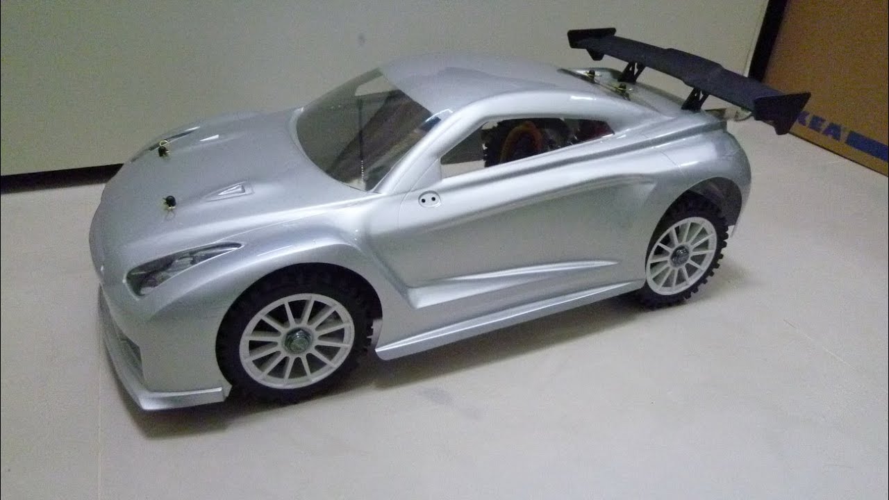 HoBao Hyper GTB-e 1/8 RC car running in the parking area - YouTube