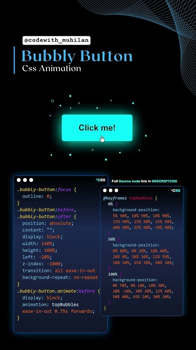 Bubbly Button Pure Css ️ Subscribe Codewith Muhilan Codewith Muhilan Youtube