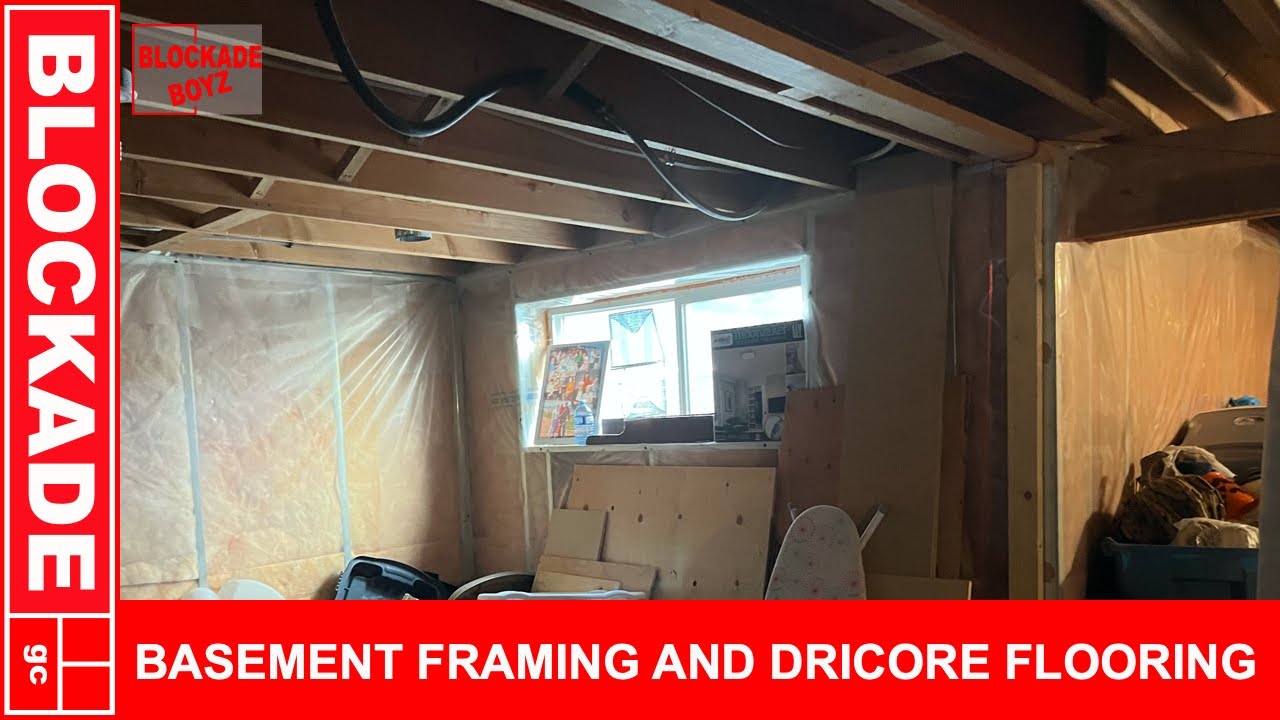 Basement Framing and DRICORE flooring - YouTube