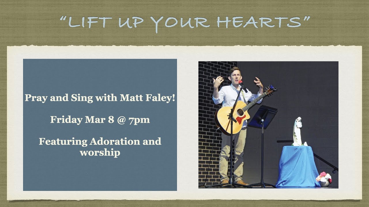 St Anthony's Lenten Worship Night - with Matt Faley - YouTube