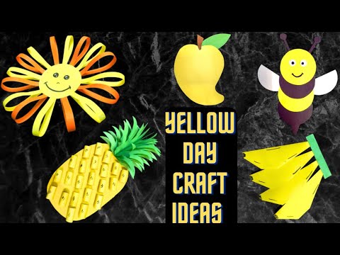 Yellow Day Craft Ideas| Paper Craft|Yellow Day Craft|Yellow Day ...