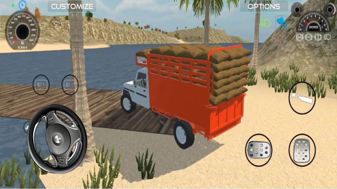 Mahindra pickup loading game ! pickup loading android game ! - YouTube