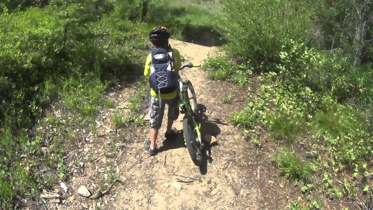 8 Yr old Kaden riding Whoop Um Up trail in Idaho - YouTube