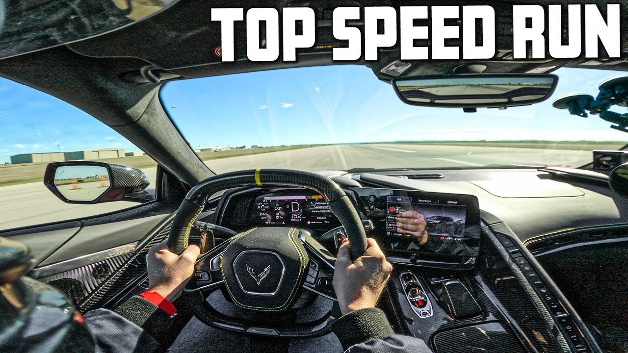 TOP SPEED RECORD RUN IN MY 2023 C8 CORVETTE Z06! - YouTube