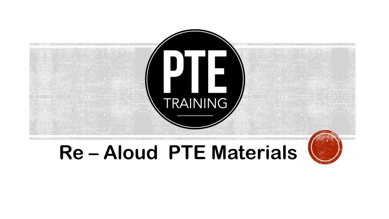PTE Material ( Read-alouds) - PTE Training - YouTube