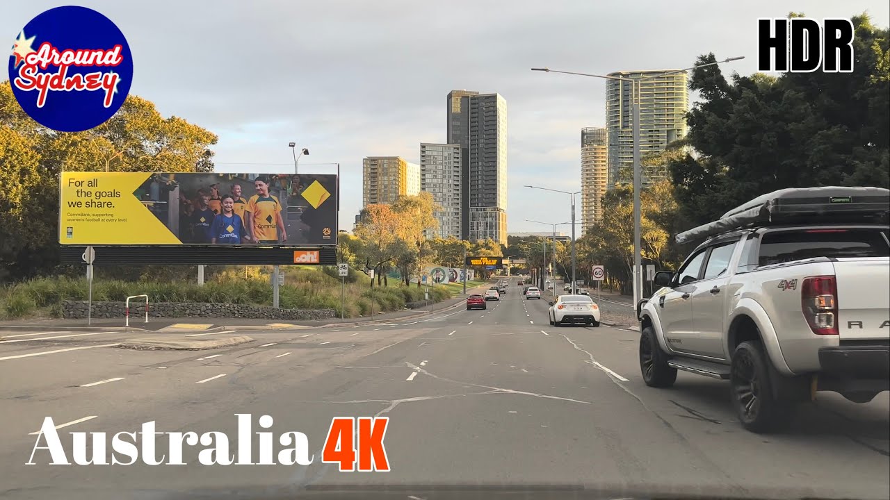 Scenic Sydney Drive: 4K 60fps HDR from Rozelle to Wentworth Point ...