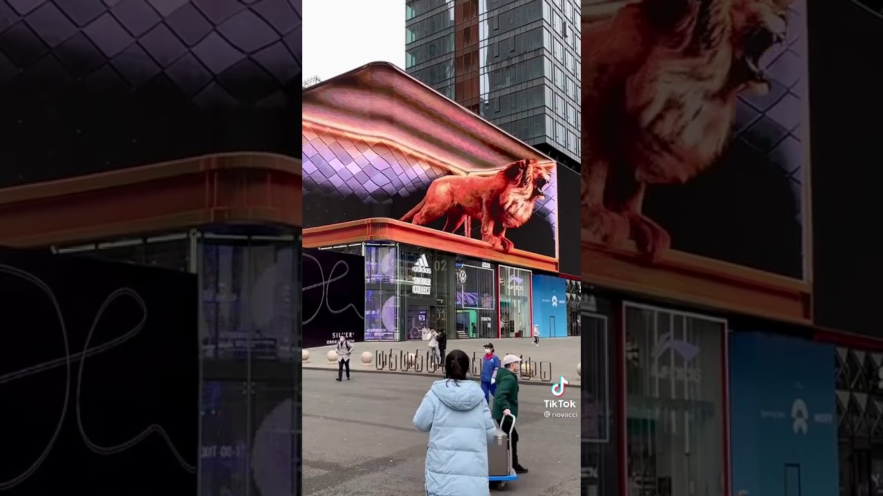 3D advertisement with 5G technology in china - YouTube