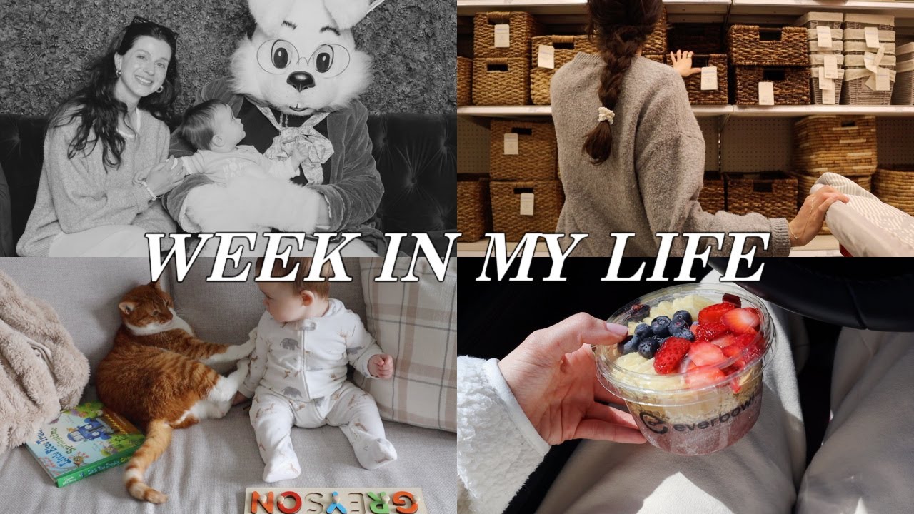 WEEK VLOG: Greyson's 1st Easter bunny photos, pilates, things I've been ...