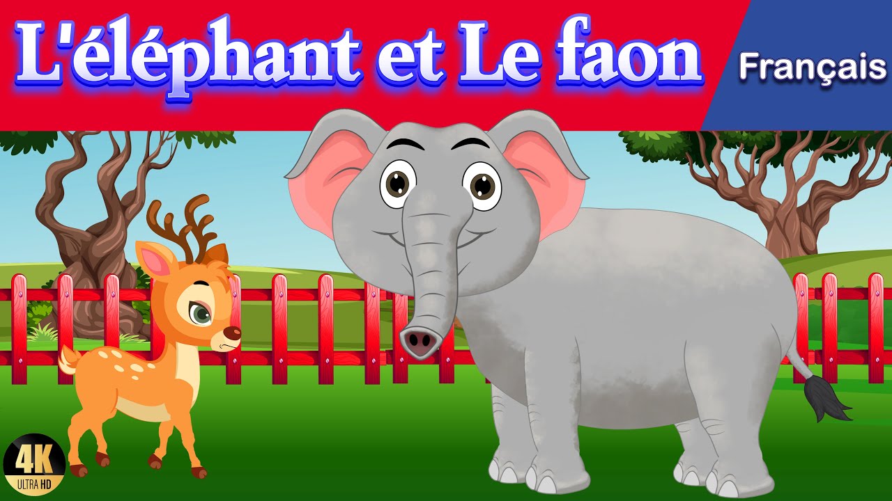 Le faon|Histoire l'éléphant et le faon |contes de fées | histoire de l ...