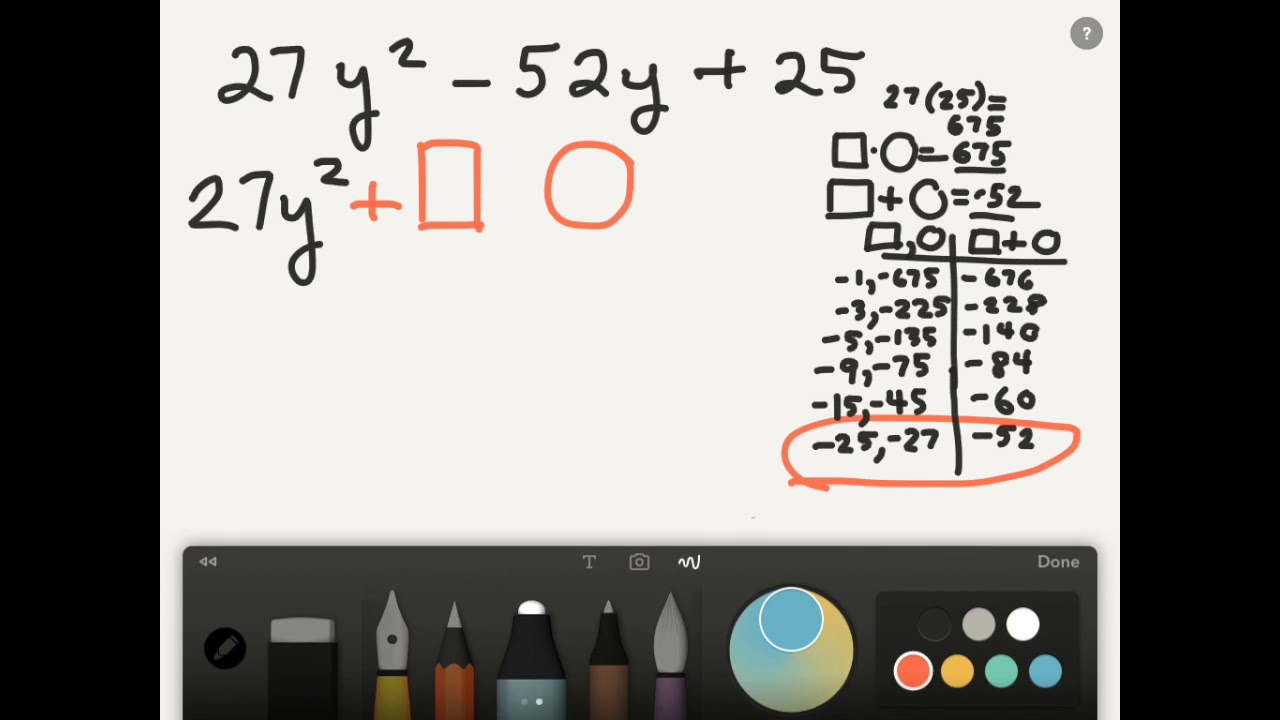 Factoring Using the AC method - YouTube