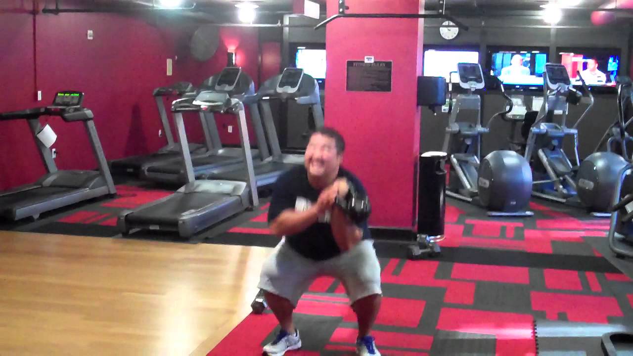 Kettlebell One Handed Squat Press 08/30/2011 - YouTube