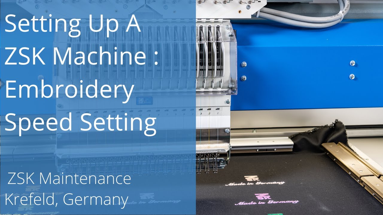 Setting Up A ZSK Machine: Speed Settings - YouTube