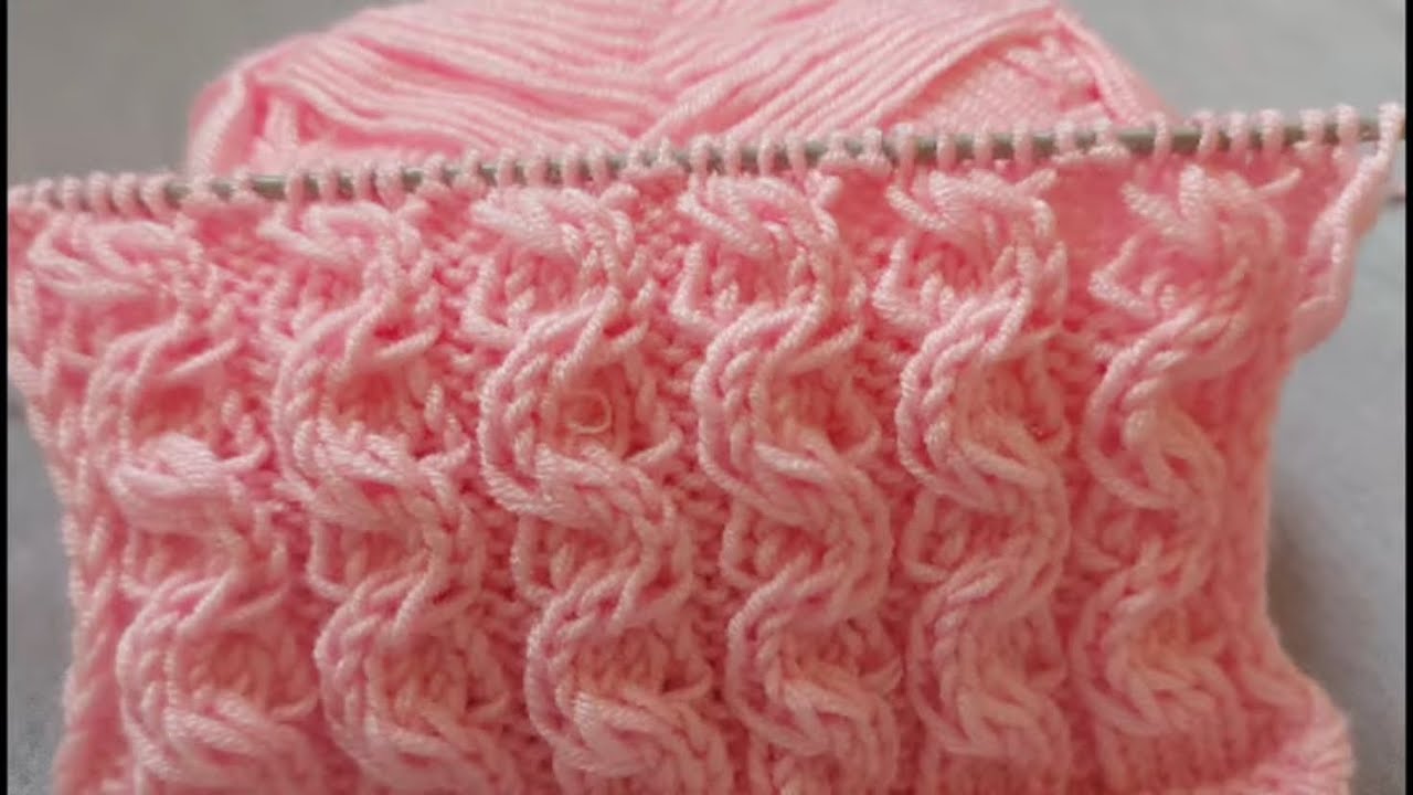 PINK KNITTED PATTERN | Easy learning for beginners | #knitting # ...