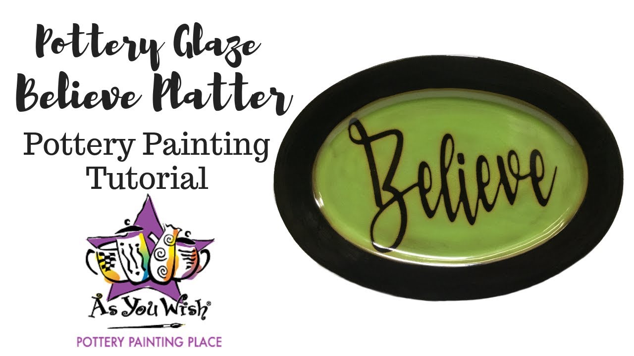 Pottery Glaze with Script Tutorial | As You Wish Pottery - YouTube