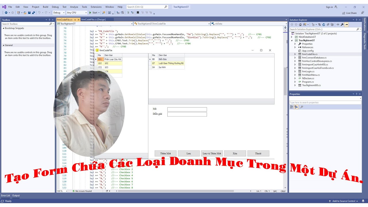 Tạo Form Lưu Trữ Các Loại Danh Mục | Lập Trình Visual Studio 2019 (C# ...