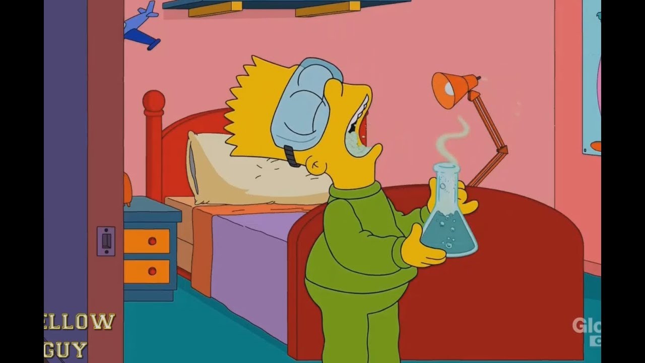 The Simpsons - Bart Drinks The Chemicals! - YouTube