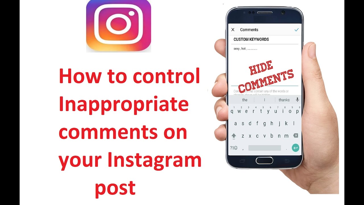 How to control inappropriate comments on your Instagram post - YouTube