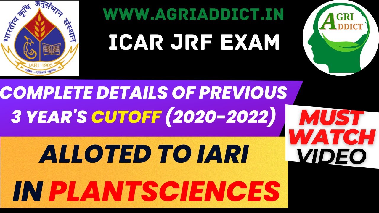 Complete Cutoff Details for IARI in different categories | ICAR JRF ...