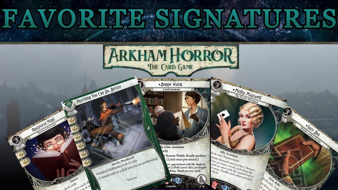 My Top 5 Signature Cards in Arkham Horror LCG - YouTube