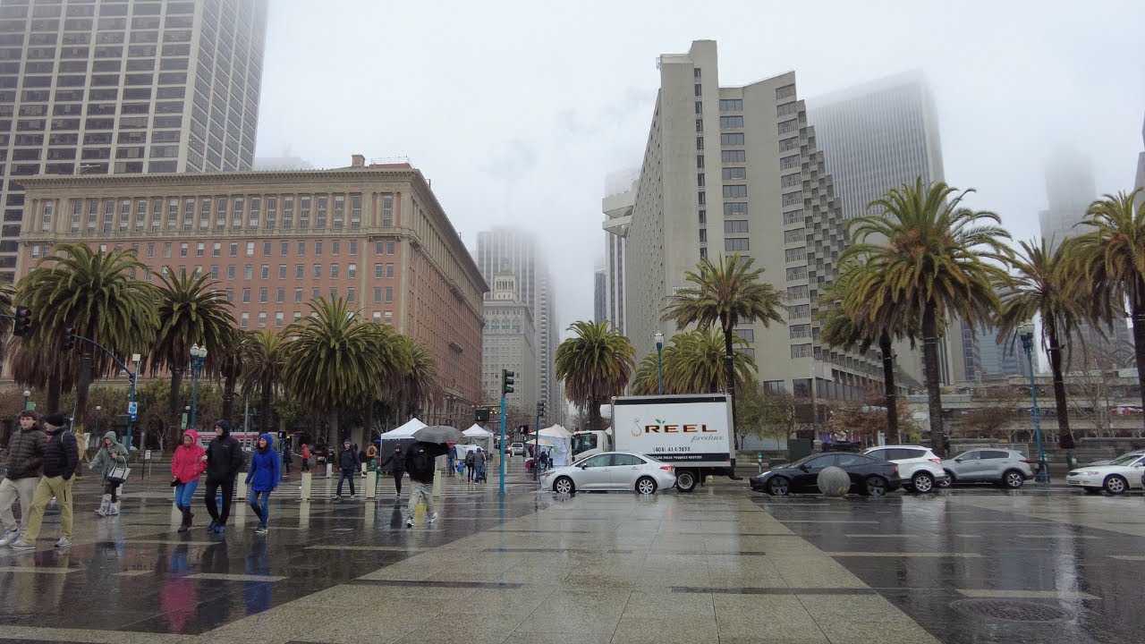 [4K] WALKING IN THE RAIN (Downtown San Francisco, California) - YouTube