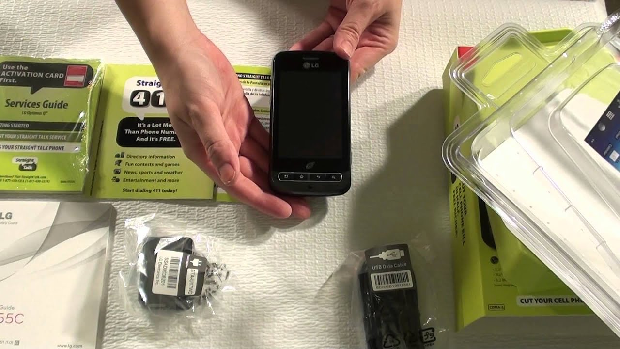 Straight Talk LG Optimus Q Unboxing - YouTube