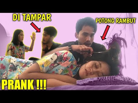 PRANK POTONG RAMBUT TRIA AMANDHA SAMPE EMOSI !! SADISSS