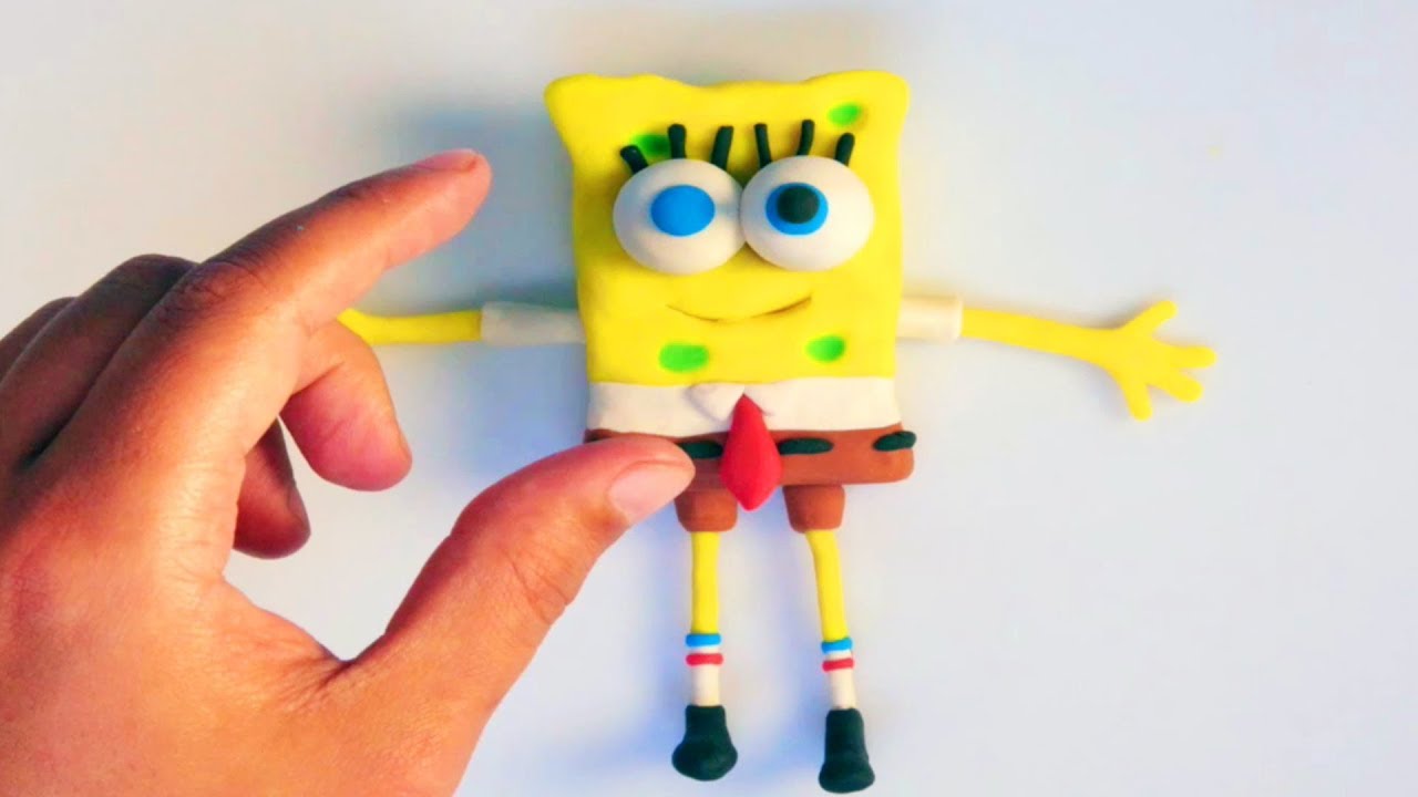 DibusYmas Spongebob & Superheroes Play doh STOP MOTION video for ...