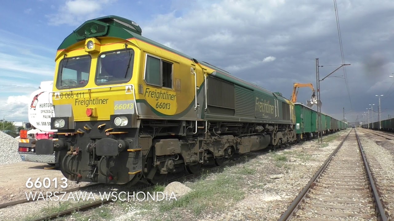 (HD) Freightliner Poland Class 66's Unloading trains in Warsaw - 13/6 ...
