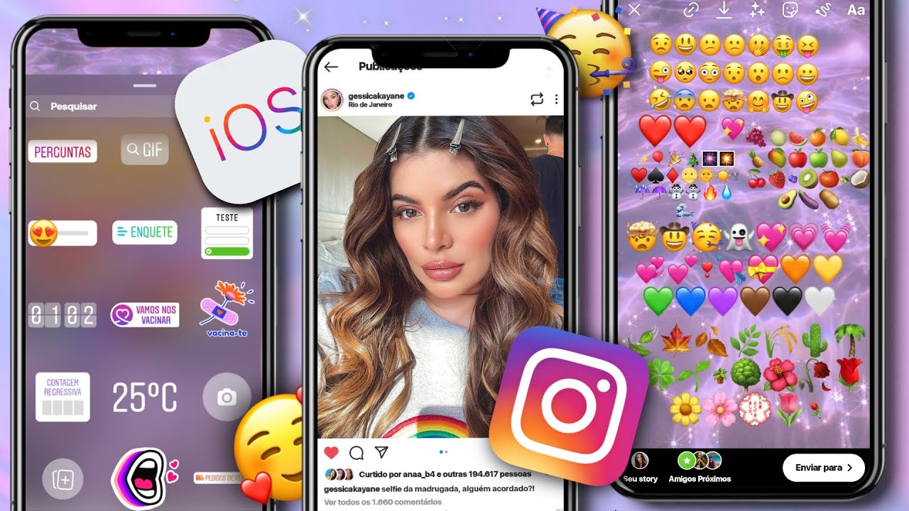 INSTAGRAM ESTILO IPHONE COM EMOJIS iOS NO ANDROID 2022 - HONISTA v2.1 💕 ...