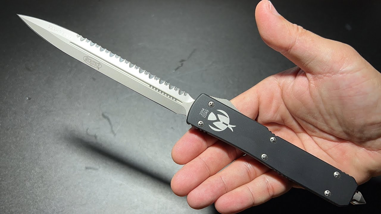 MICROTECH VENOMTECH D/E BEAD BLAST FULL SERRATED VT-9 ยืม หดแล้วสั้น ดันแล้วยาว ราคาร้าวใจ - YouTube